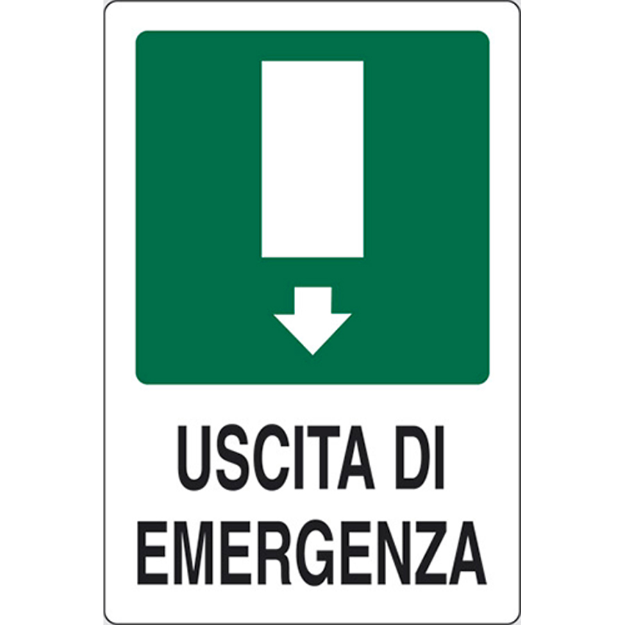 SEGNALETICA SICUREZZA USCITA EMERGENZA 30X20CM